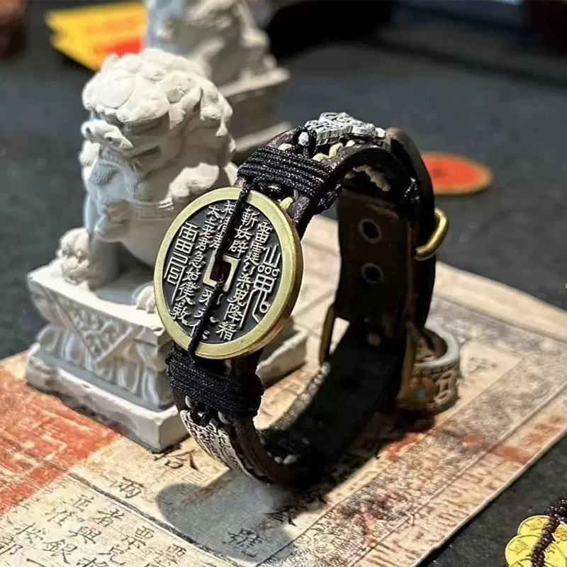 Wealth & Protection Series – Five Emperor Coins Tai Sui Pixiu Bracelet ...